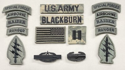 16 US ARMY patch Set Ucp Acu Konvolut Special Forces Ranger Captain ...