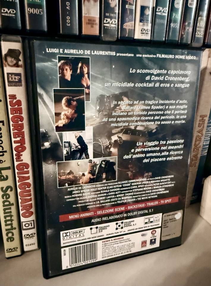 Crash – David Cronenberg – Filmauro - Fuori Catalogo (1996) [Dvd] | eBay