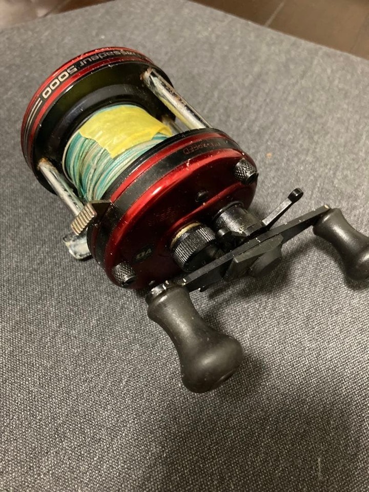 ABU Abu Garcia Bait Reel 5000 Red with Thread | eBay