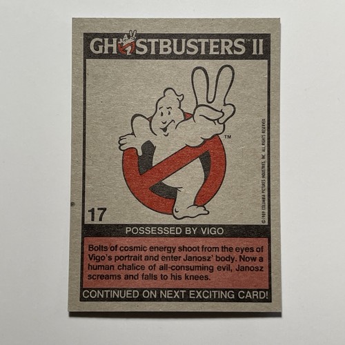 1989 Topps Ghostbusters II Wide Screen SFX Shot Possessed By Vigo Card ...