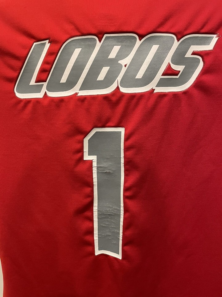 VTG Nike New Mexico UNM Lobos Volleyball Player Issued Jersey No 1 Red ...