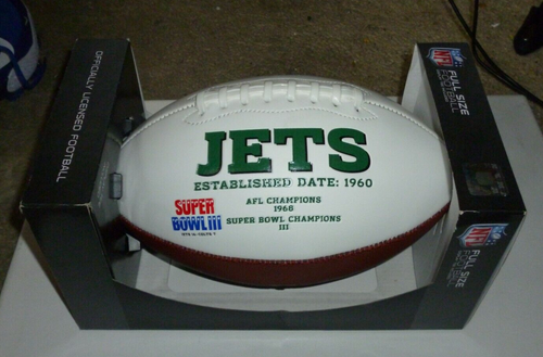 New York Jets Football Full Size Embroidered Signature Super Bowl ...