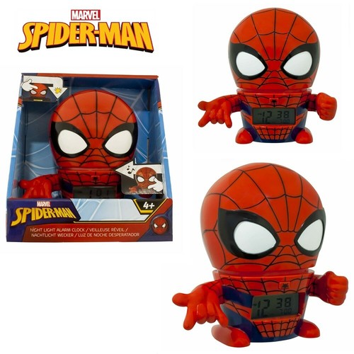 SPIDER-MAN PORTABLE DIGITAL CLOCK LED NIGHT LIGHT UP BEDSIDE ALARM ...