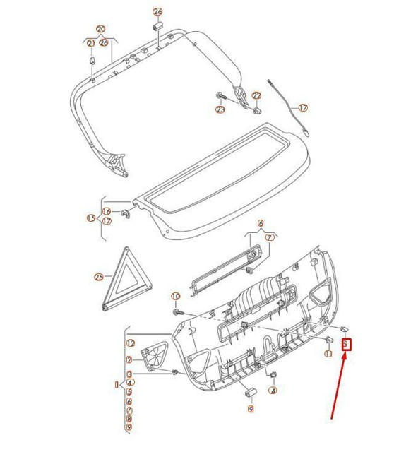 10pcs Genuine Porsche 911 Carrera Cayenne Panamera Clip 8X0867276A for ...