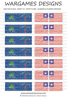 10mm Flags - ACW CSA - Sheet 15 - Black Powder | eBay UK