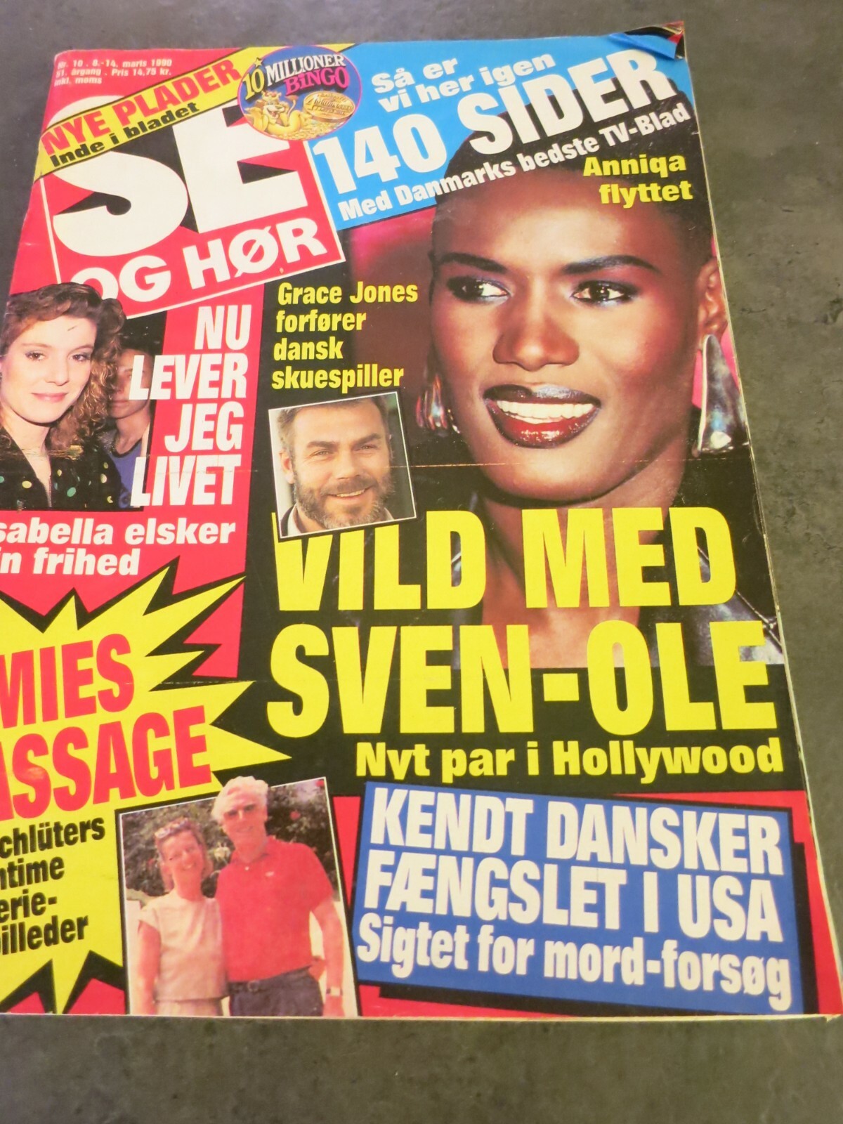 Danish Magazine 1990 GRACE JONES Sven-Ole Thorsen JOHN STAMOS Metallica ...