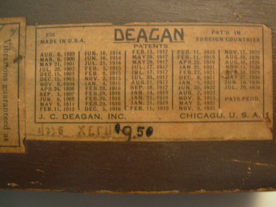 Vintage J C Deagan A-440 Chime Bar Circa 1930's | eBay
