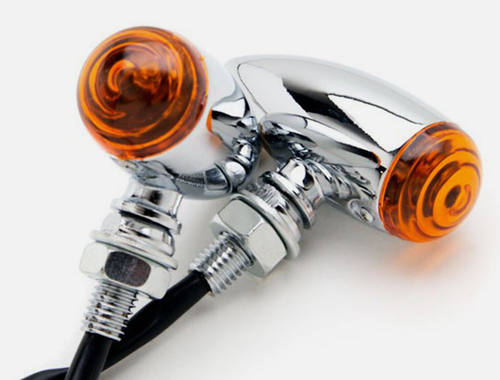 Universal A Pair of Chrome Bullet Turn Signal Indicators 12v Hot Rod ...