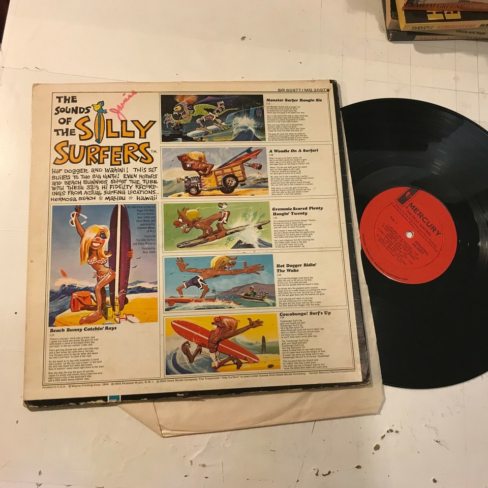 sounds of the SILLY SURFERS Weird-ohs ed roth rat fink LP SURF Orig '64 ...