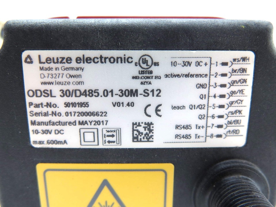 Leuze 50101955 0DSL 30/D485.01-30M-S12 Electronic Sensor | eBay