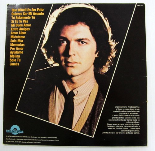 CAMILO SESTO 15 Exitos Mas Grandes LP Latin Pop Compilation Best Of Cm ...