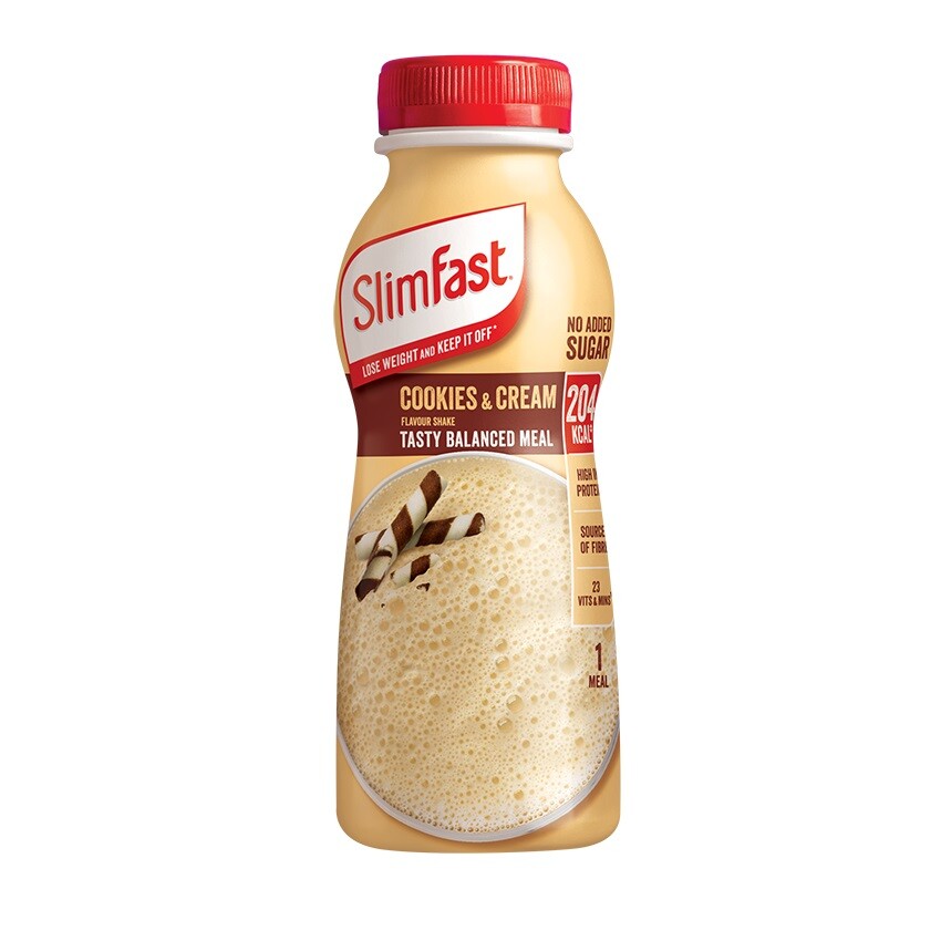 12 SlimFast Cookies & Cream Meal Replacement Shakes Weight Loss Diet ...