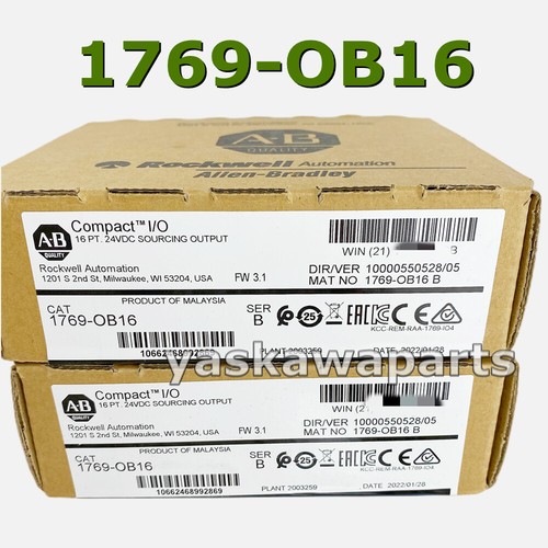 New AB 1769-OB16 Compact I/O 16 Pt 24VDC SOURCING OUTPUT Module 2022 ...