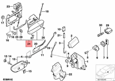Genuine BMW E39 520d 520i 523i 2.4 525d Door Handle Outer Right ...