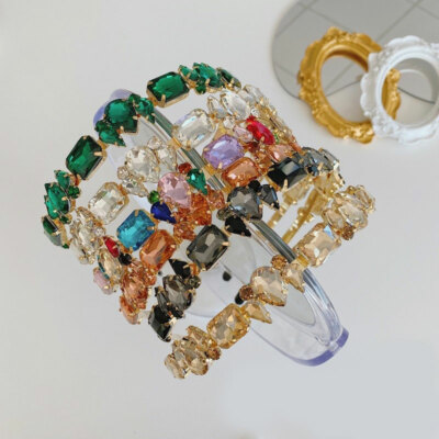 Baroque Lady Girls Embellished Gem Headband Jewelled Hairband Crown ...