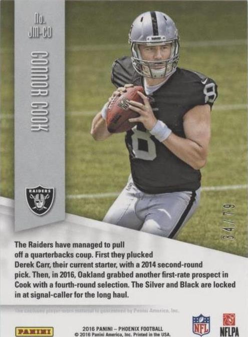 2016 Panini Phoenix Connor Cook #JM-CO for sale | eBay