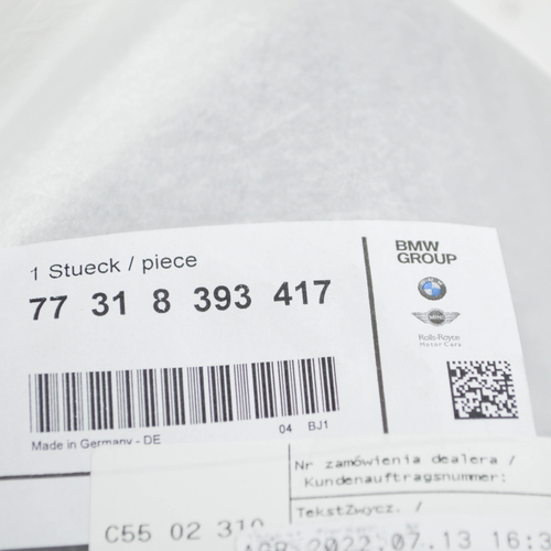 NEW BMW K61 K 1600 BAGGER LEFT COVER FRAME UPPER SECTION 77318393417 ...