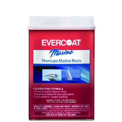 Evercoat Marine Premium Marine Grade Polyester Resin with Wax - Quart ...