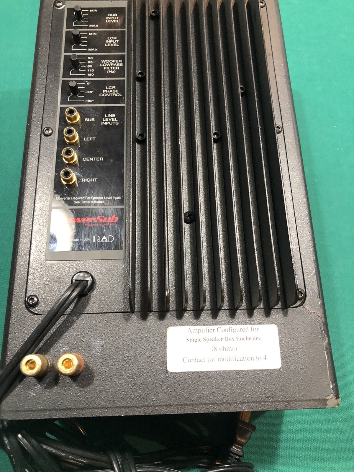 Triad bronze subwoofer amplifier