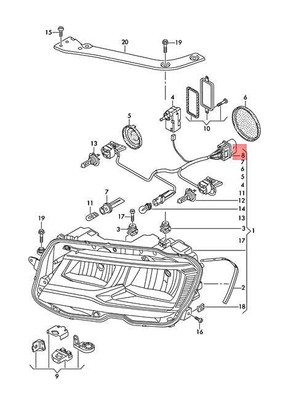 Genuine VW Tiguan Allspace Wiring Set In Headlight 5NA971671 | eBay