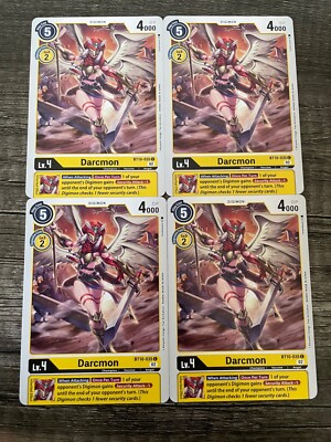 x4 Darcmon BT10-035 C Playset Digimon TCG Xros Encounter | eBay