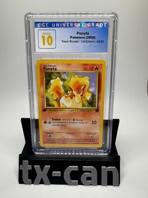 Pokémon TCG Ponyta Team Rocket 64/82 Regular 1st Edition CGC PRISTINE ...
