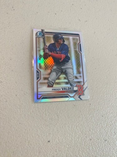 Freddy Valdez 2021 Bowman Draft Chrome Refractor Parallel Red Sox ...