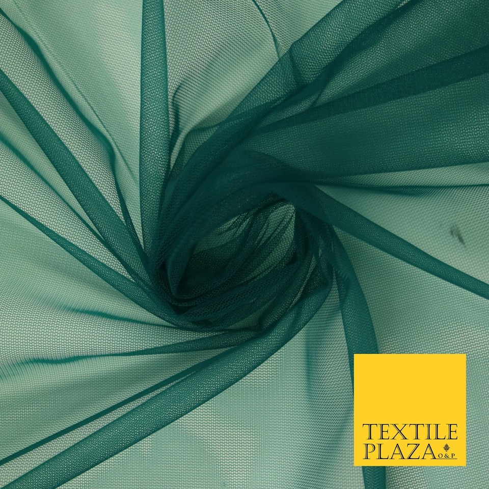 OVER 90 COLOURS - Soft Plain Sheer Tulle Net Fabric Tutu Fairy Veil ...