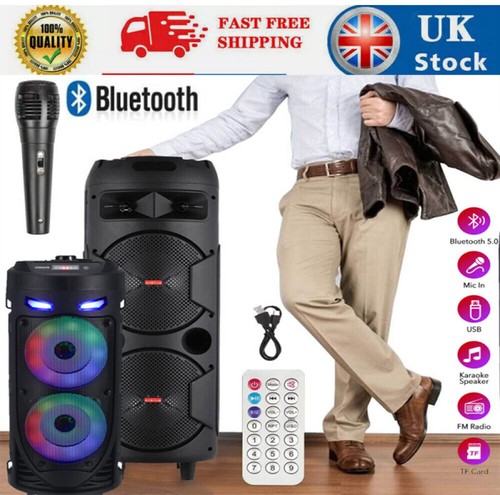 3000W Portable Bluetooth Speaker Sub Woofer Heavy Bass Sound System ...