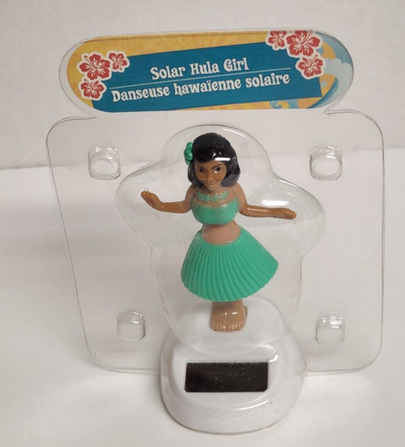 Solar Powered Dancing Dancer green Hawaiian Hula Girl Dancer Bobble ...