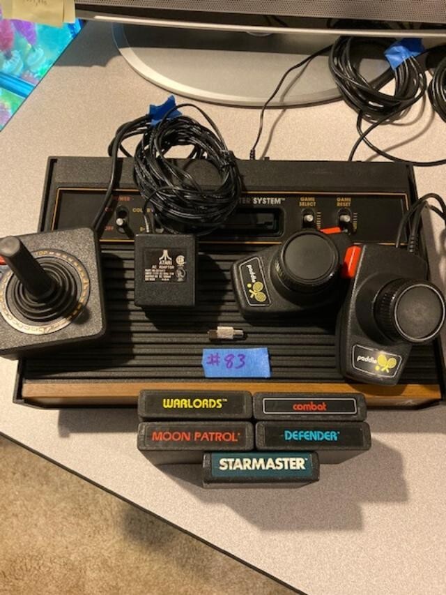 #83 - Atari 2600A (Tested 4 - Switch) Sunnyvale, Cal. w/ Joys, Paddles ...