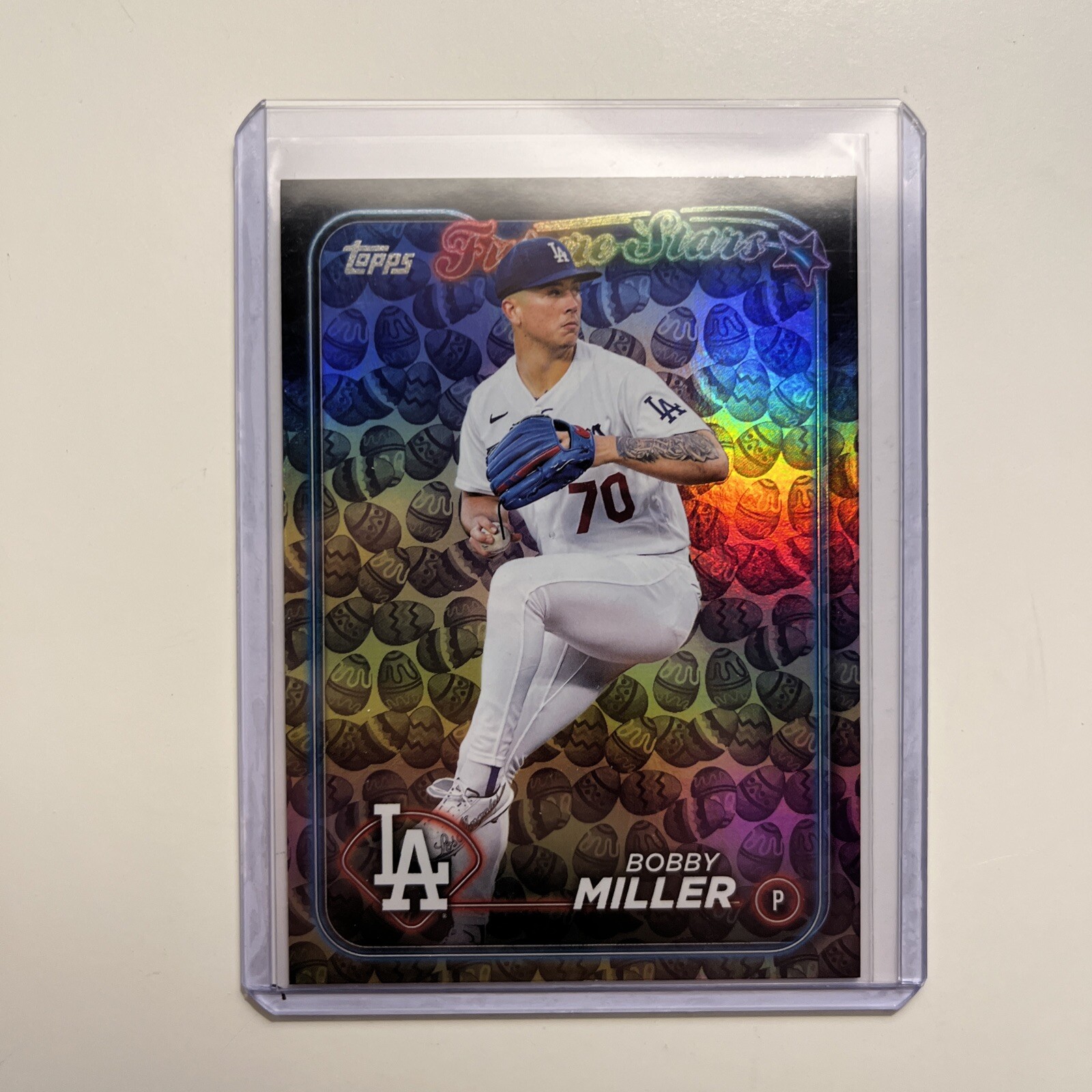 Bobby Miller #115 2024 Topps Series 1 Easter Egg Foil RARE FUTURE STARS ...