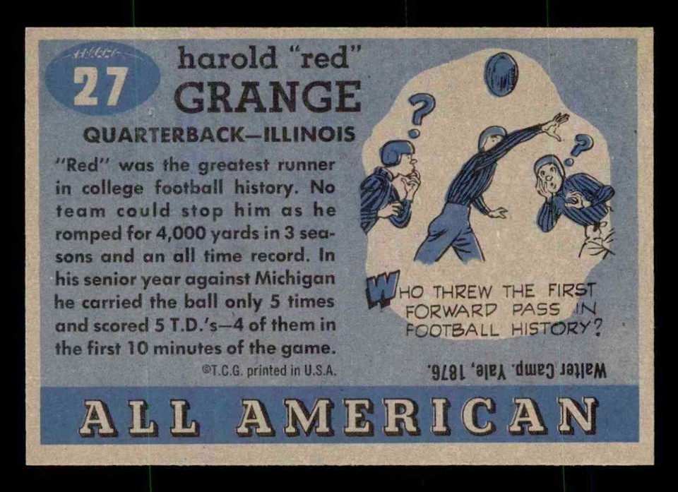 1955 Topps #27 Red Grange - NM-MT | eBay