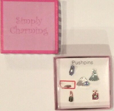 Simply Charming Enamel/Metal Push Pins | eBay