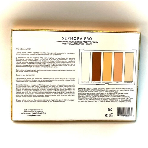 Sephora Pro DIMENSIONAL HIGHLIGHTING PALETTE - Warm 0.53oz/15.1g *BNIB ...