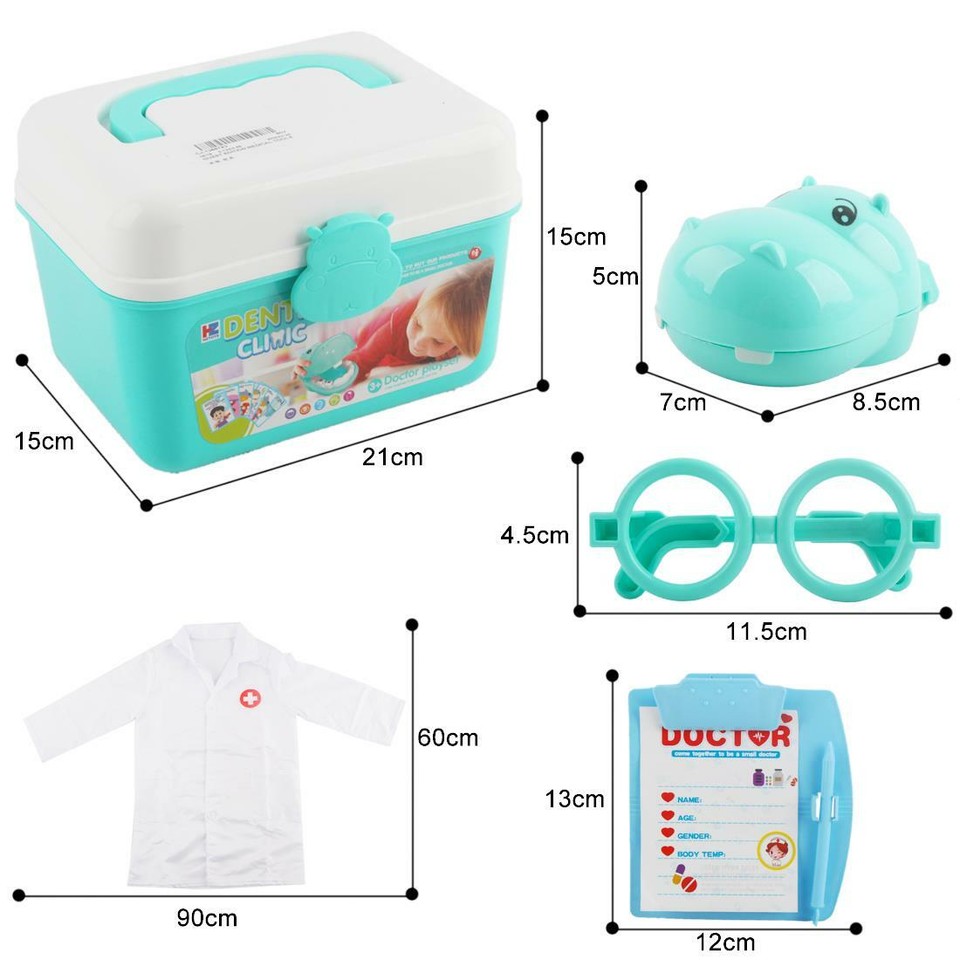 30PCS Role Play Dentist Surgeon Vet Medical Kit w/Light Sound Toys Gift ...
