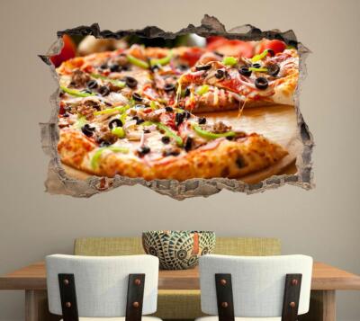 Pizza Smashed Wall Decal Graphic Sticker DIY Decor Art Mural FS | eBay