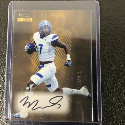 MICHAEL STRACHAN AUTO RC WILD CARD MATTE PREMIER GOLD 2021 ROOKIE COLTS ...