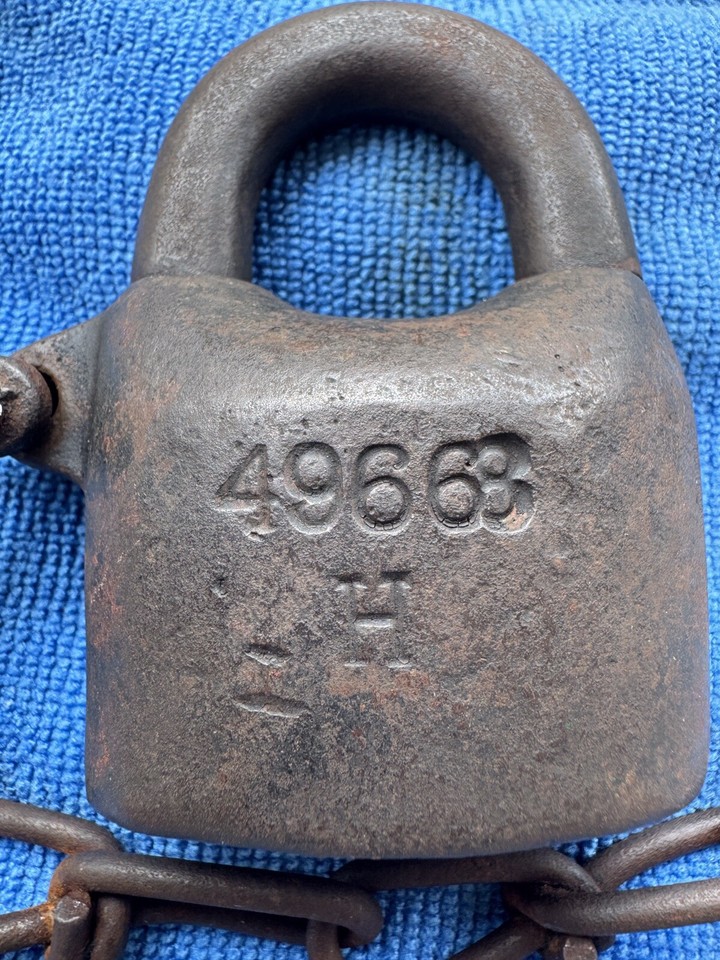 Antique Pennsylvania Railroad Lock scandinavian PRR potato padlock no ...