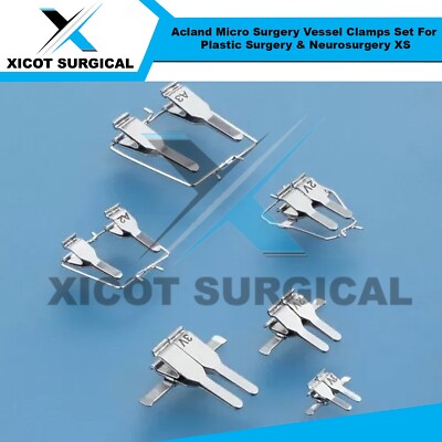Acland Micro Surgery Vessel Clamps Set For Plastic Surgery ...