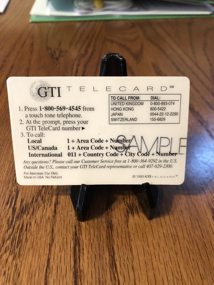 GTI Telecom Telecard Phone Card Duck Playing Guitar SAMPLE CARD!! 30 ...