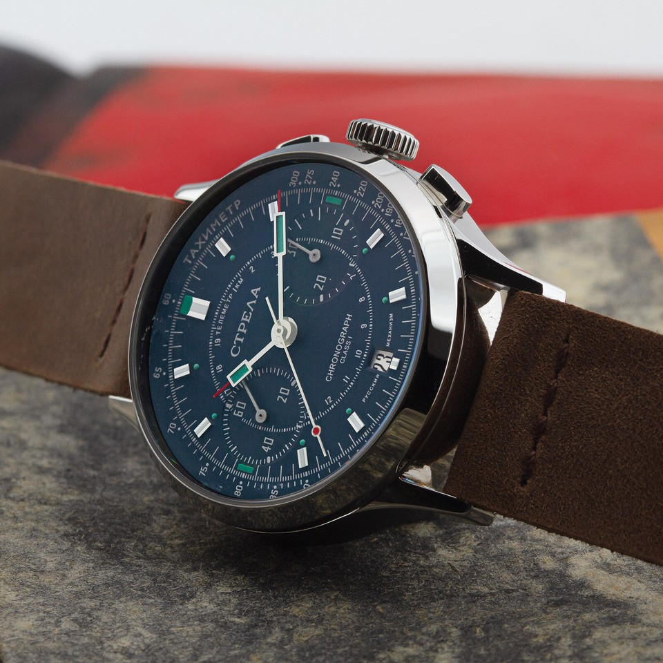 Wrist Watch Strela Cosmos Poljot 3133 Chronograph Sapphire Space Watch ...