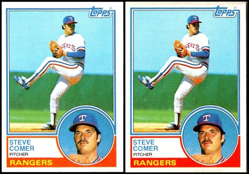 1983 Topps Steve Comer (2) Card Lot - EXCLUSIVE – BE AMONG THE FIRST TO ...