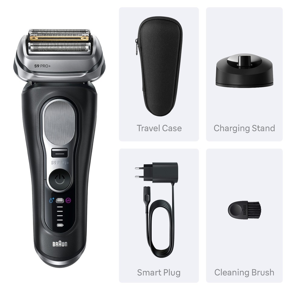 Braun Series 9 PRO+ 9610S Electric Shaver, Pro SensoAdapt, Charging ...