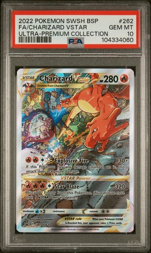 PSA 10 GEM MINT Charizard Vstar SWSH 262 Pokémon Black Star Promo ...