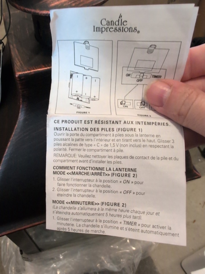 Candle Impressions 3 Candle LED Flameless Lantern in Bronze Color- 24 ...