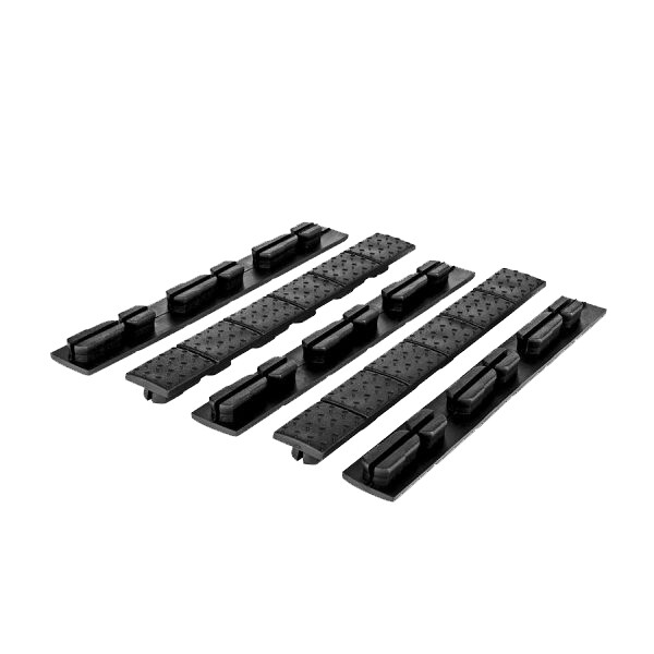 Pack of 5 Protective Slim Profile Black Rubber Covers Fits M-LOK MLOK ...