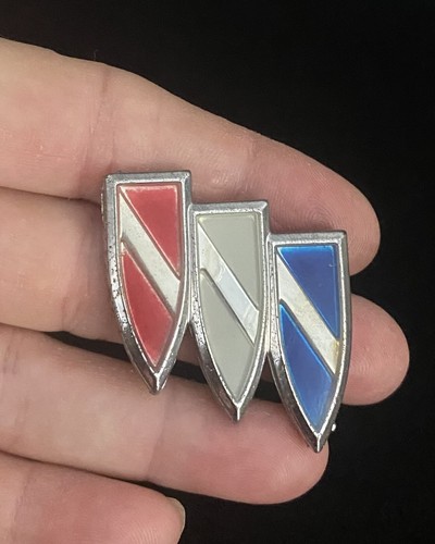 Buick Logo Hood Ornament Tri Shield Emblem Metal Chrome Double Sided | eBay