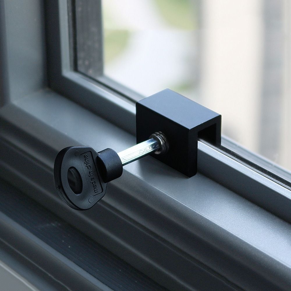 With Key Window Lock Stopper Sliding Security Sliding Door Clips Door ...