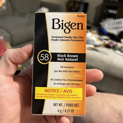 Bigen Permanent Powder Hair Color ( 6g ) | Black Brown #58 | eBay